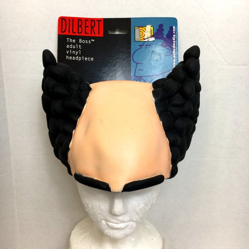 Dilbert Character Head Piece Hat Latex Vintage Nos Nwt - Gem